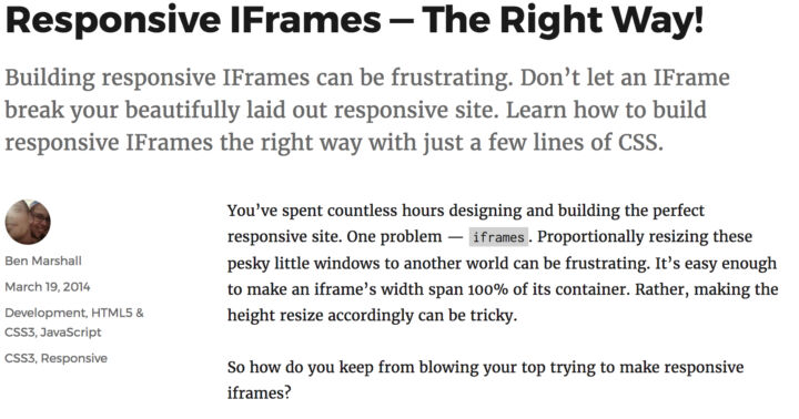 How To Embed An Iframe The Responsive Way Max Website Design